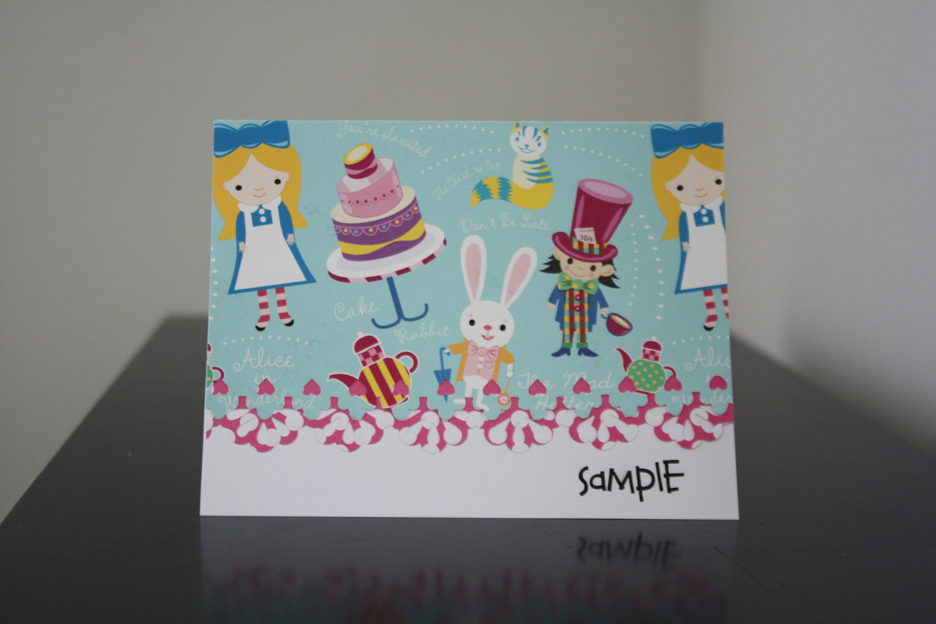 Alice in Wonderland Cartoon Note Cards Handcrafted and - Etsy