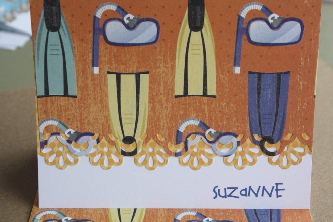 Everybody Loves Scuba Handcrafted Note Cards Personalization May Be ...