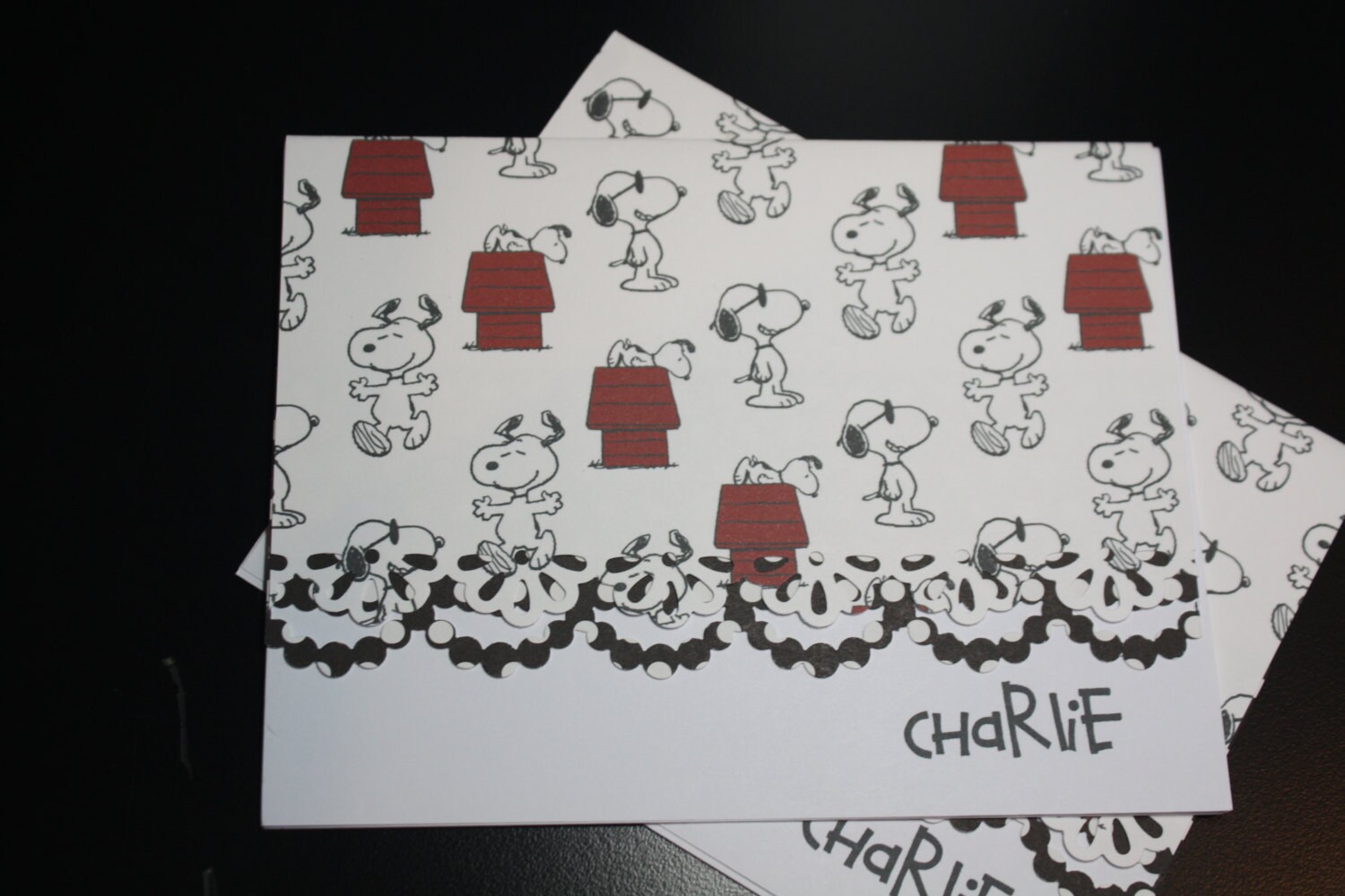 Snoopy Themed Note Cards - Etsy