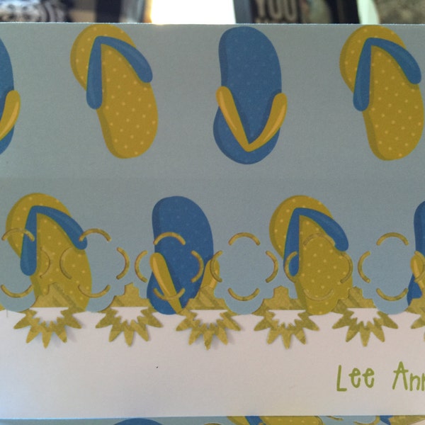 Flip Flop Note Cards - Etsy