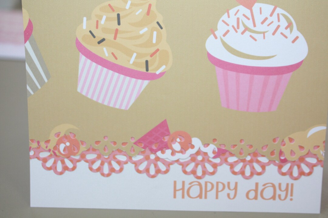 Joyeux anniversaire Cupcake Note Cards - Etsy France