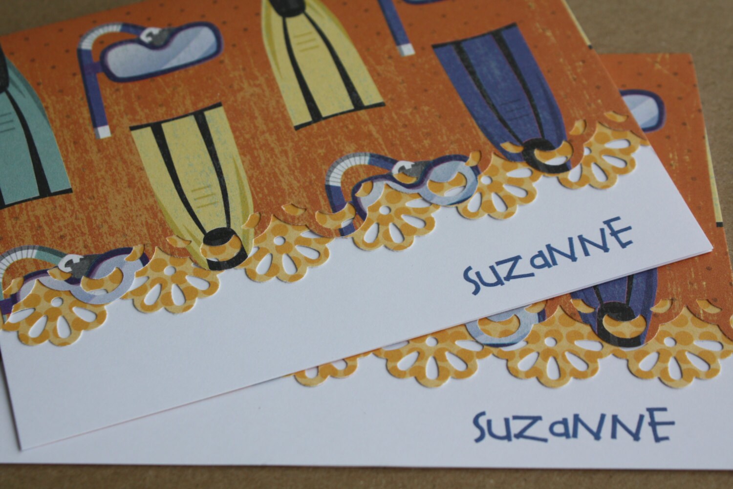 Everybody Loves Scuba Handcrafted Note Cards Personalization May Be ...