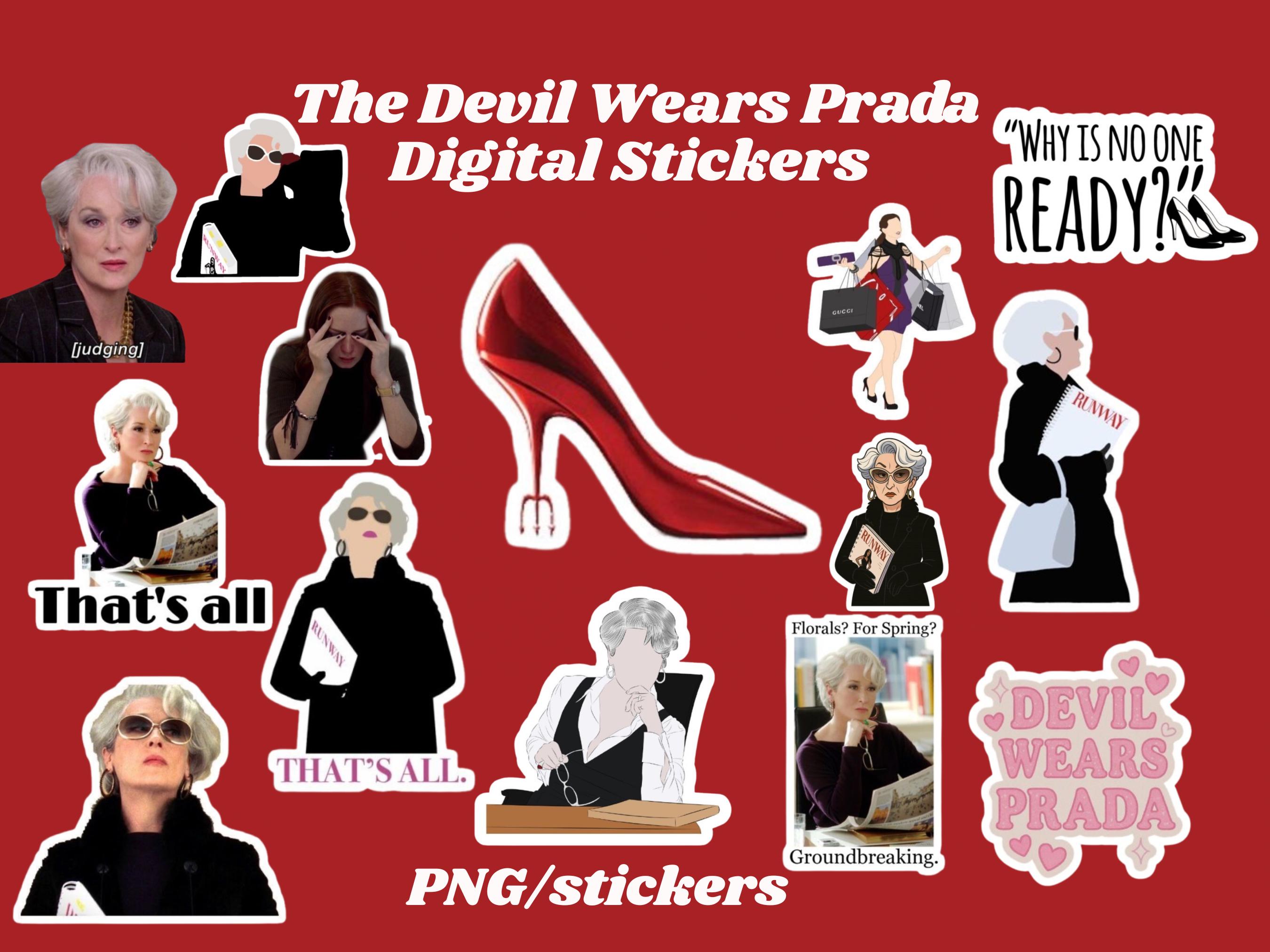The Devil Wears Prada Sticker Bundle 14 PNG Digital Stickers Fashion ...