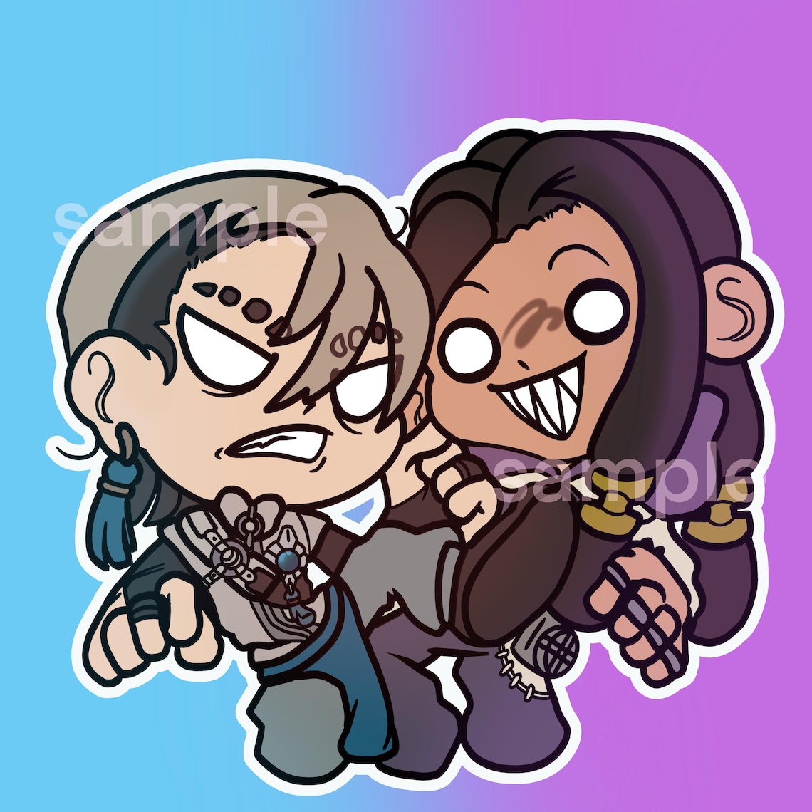 Gachiakuta Zanka & Jabber Duo Button | Anime Pin - Etsy
