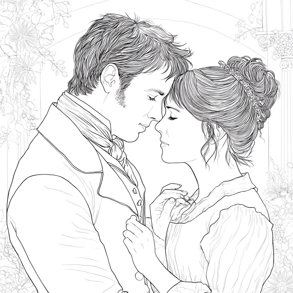 Jane Austin Coloring Pages Classic Novels Set 1: Coloring Pages ...