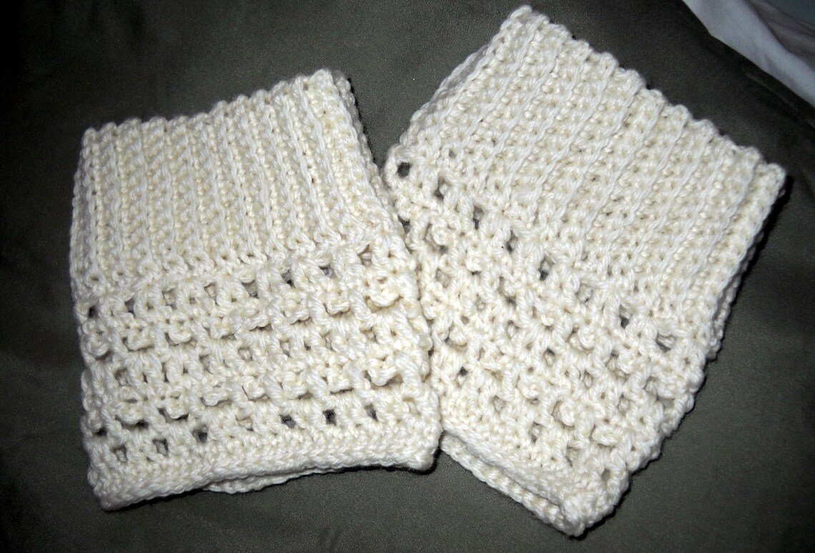 PATTERN ONLY Picot Design Ribbed Boot Cuff PDF Pattern - Etsy