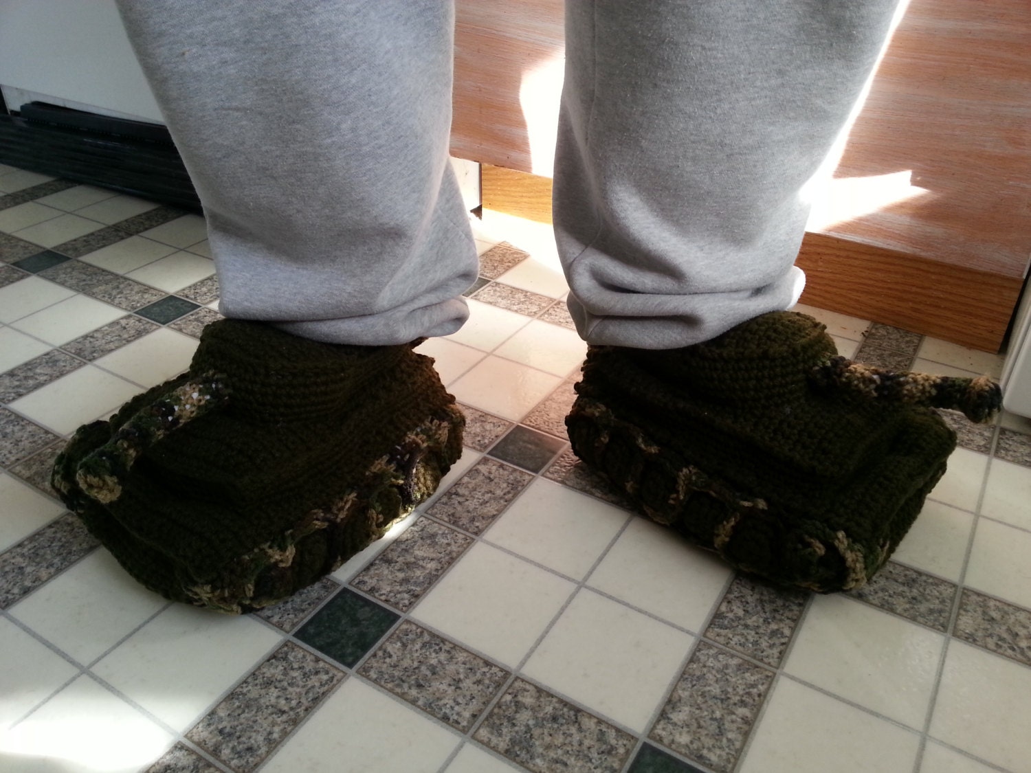 Military Tank Armored Truck/ Vehicle Slippers Adult Sizes Perfect Men's ...