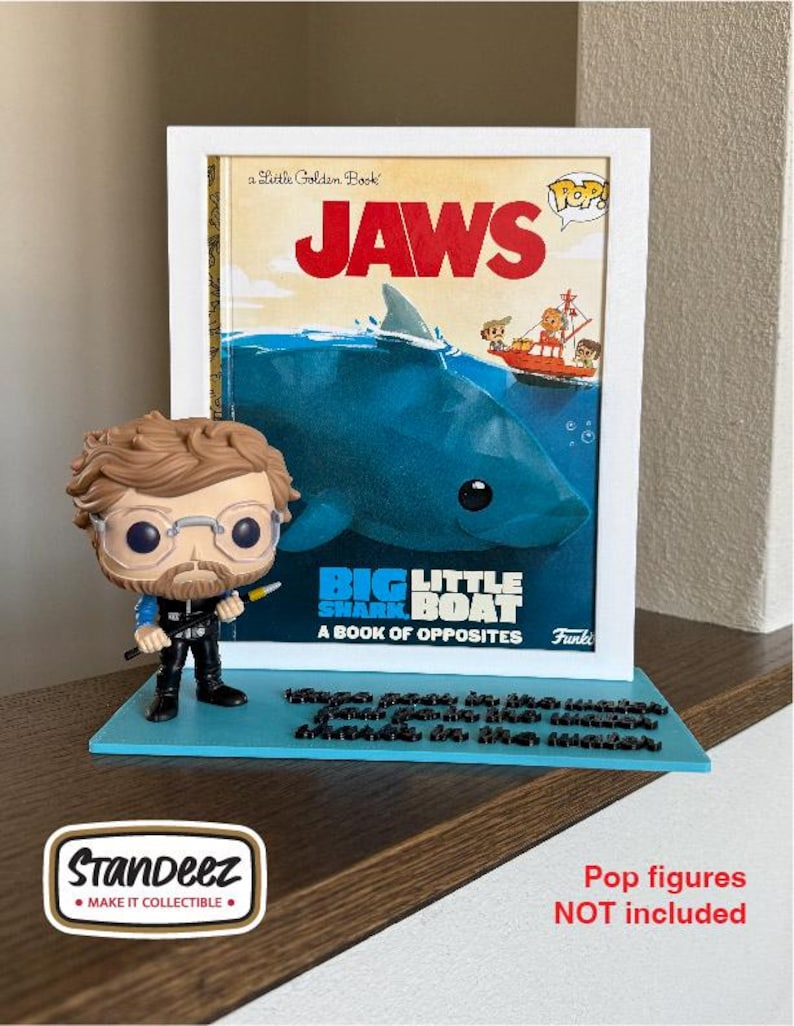 Jaws Hooper Display Stand: 3D Printed Collectible Base With Quint Quote ...