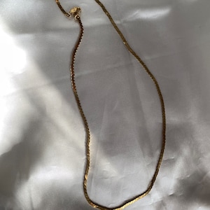Vintage Gold Tone Cobra Chain Necklace, Retro Costume Jewelry - Etsy