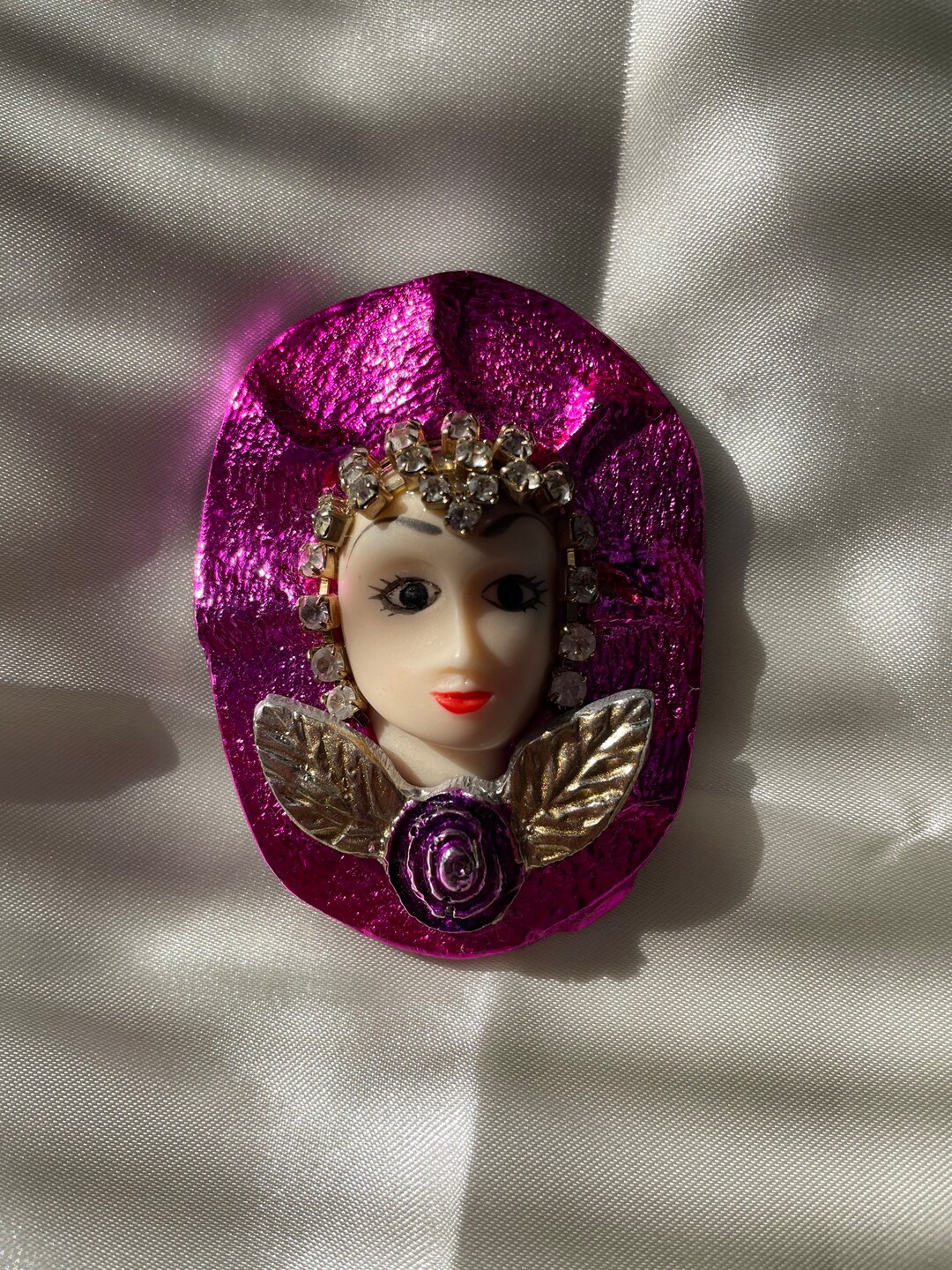 Vintage Flapper Lady Face Brooch Pin, Weird Creepy Vintage Jewelry - Etsy