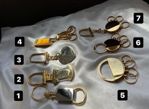 Vintage Brass Keychain Retro Gold Keychain Pick Your - Etsy
