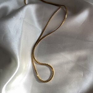 Vintage Gold Tone Cobra Chain Necklace, Retro Costume Jewelry - Etsy