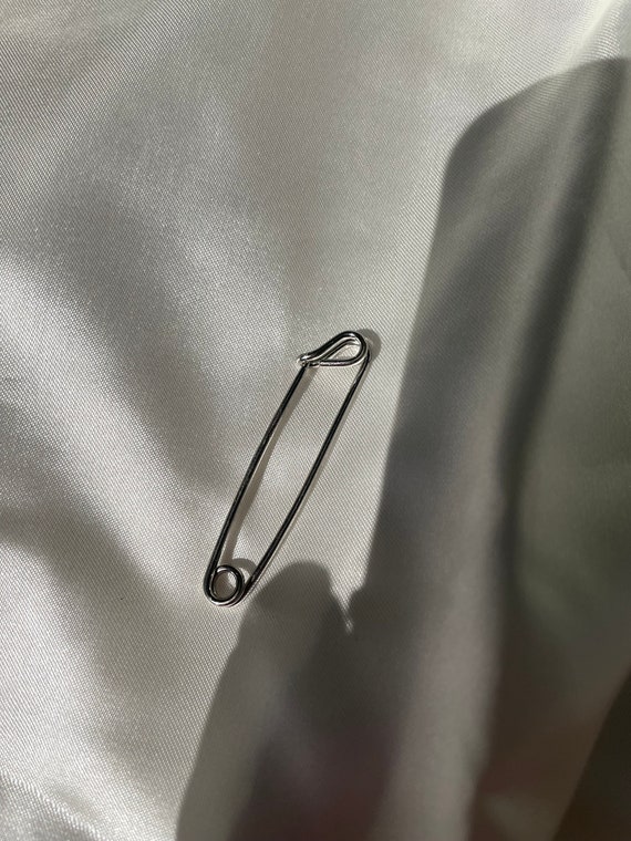 sterling silver safety pin - Gem