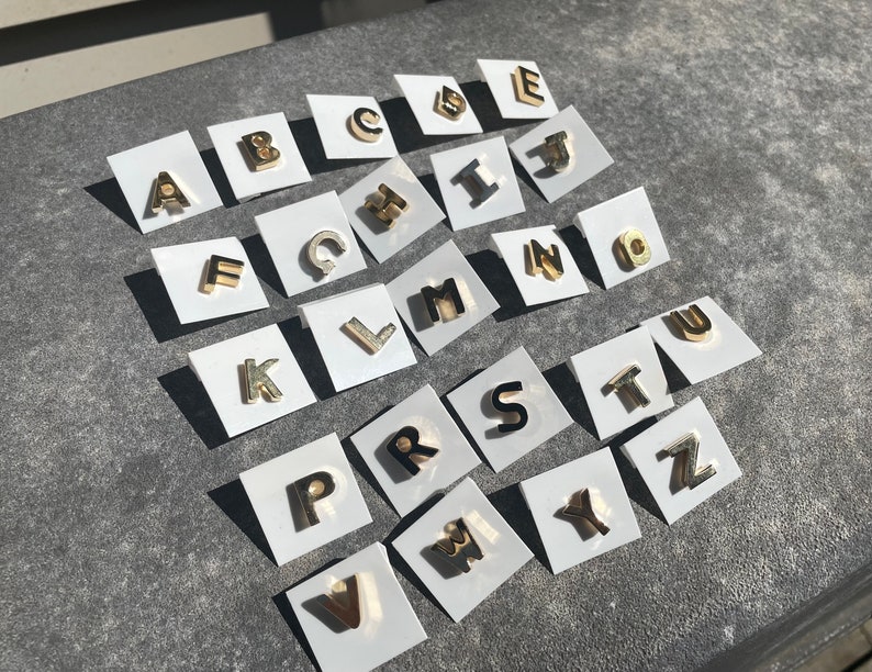 Vintage Gold Tone Letter Lapel Pin, Pick Your Letter - Etsy