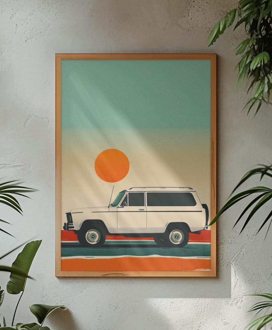 Retro Off-road SUV Poster – Mid Century Modern Adventure Wall Art ...