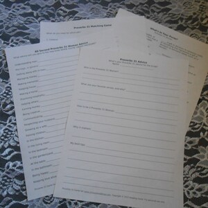 Proverbs 31 Bridal Shower Games and Activities, Printable - Etsy