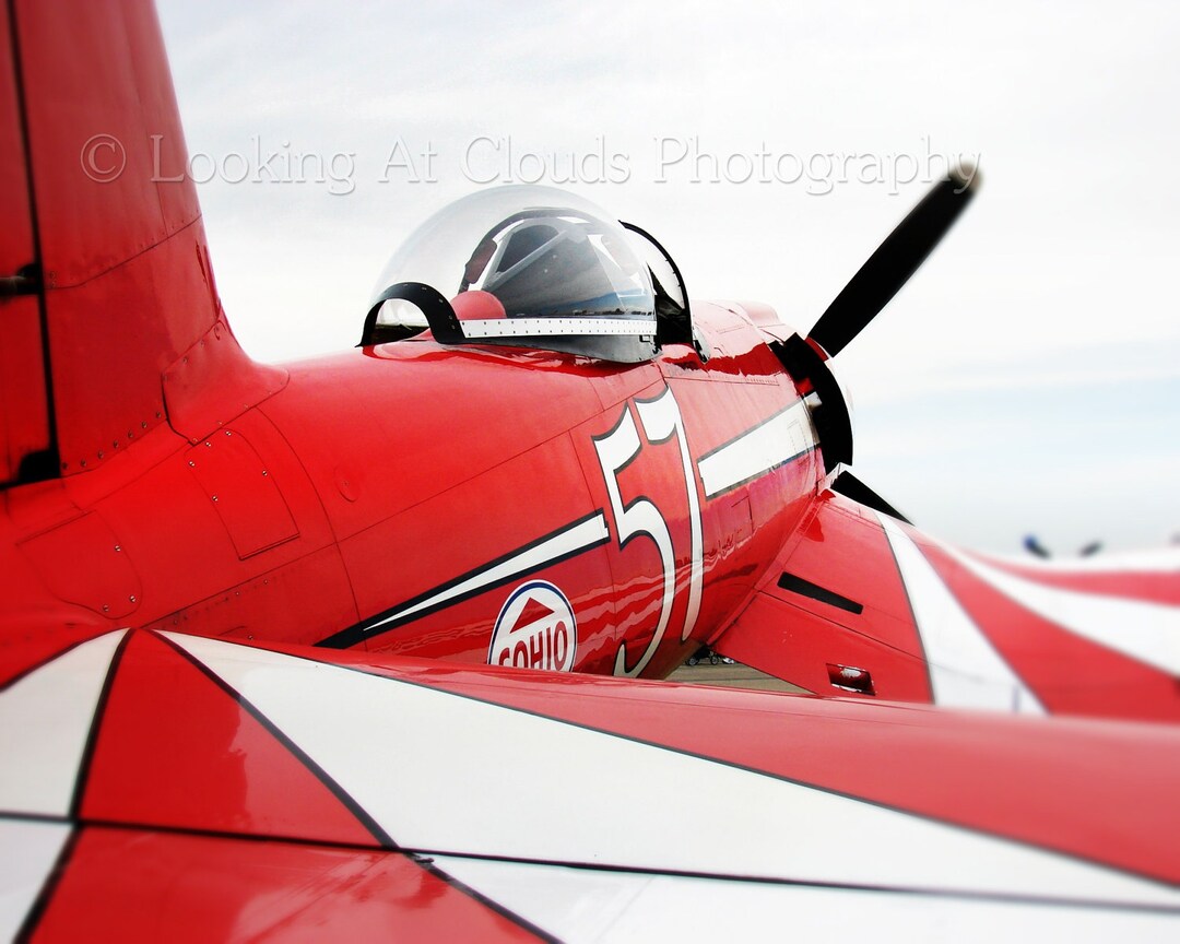 RED Corsair F2G, Aviation Art Photograph, Airplane Photo, for a Pilot ...