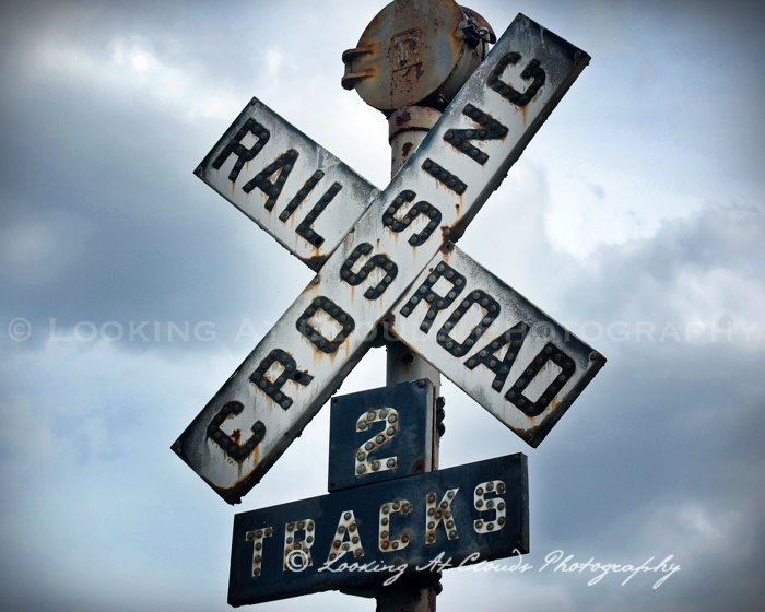 Vintage Railroad Crossing Sign