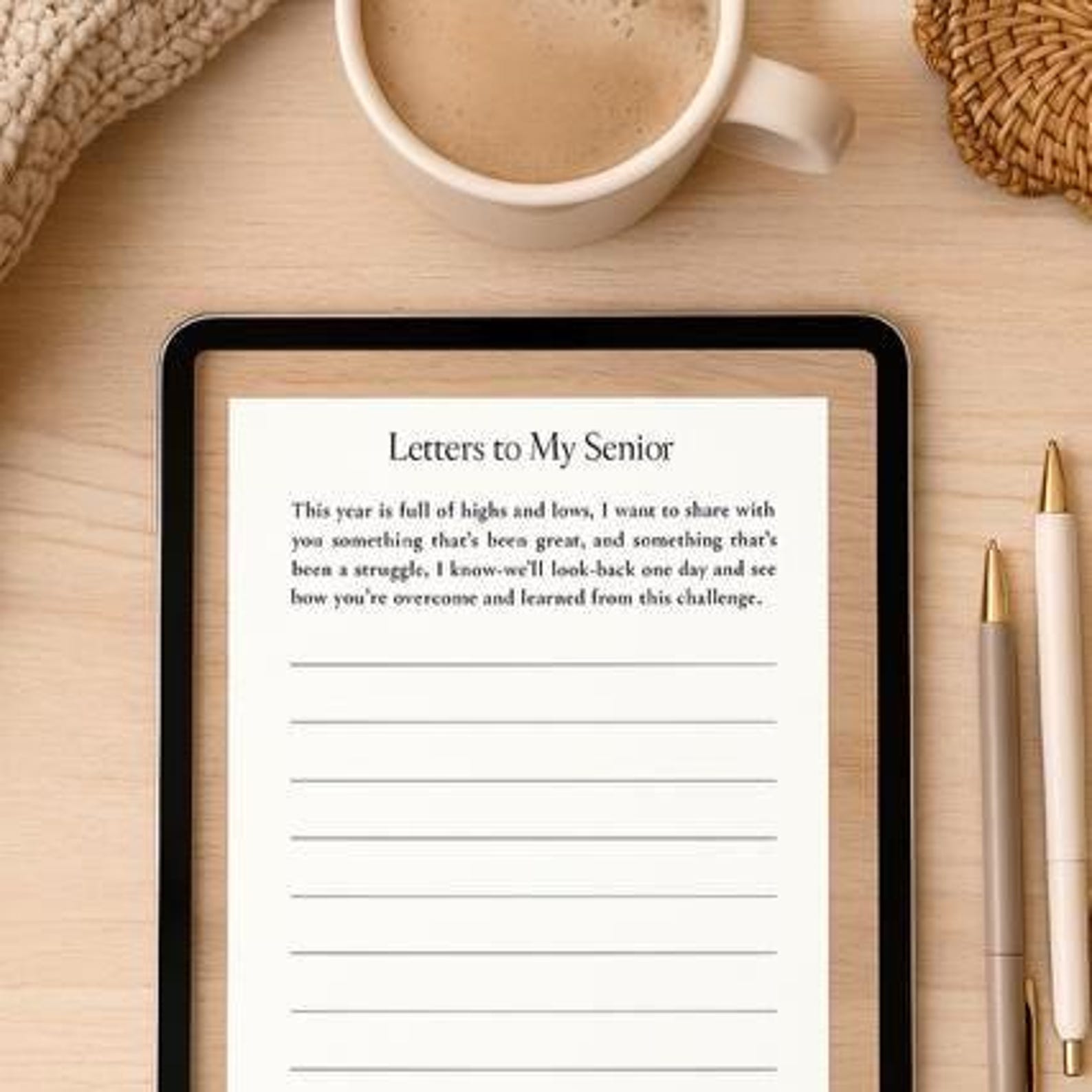 Senior Year Journal Prompts From Mom| 15-page Printable for Parents to ...