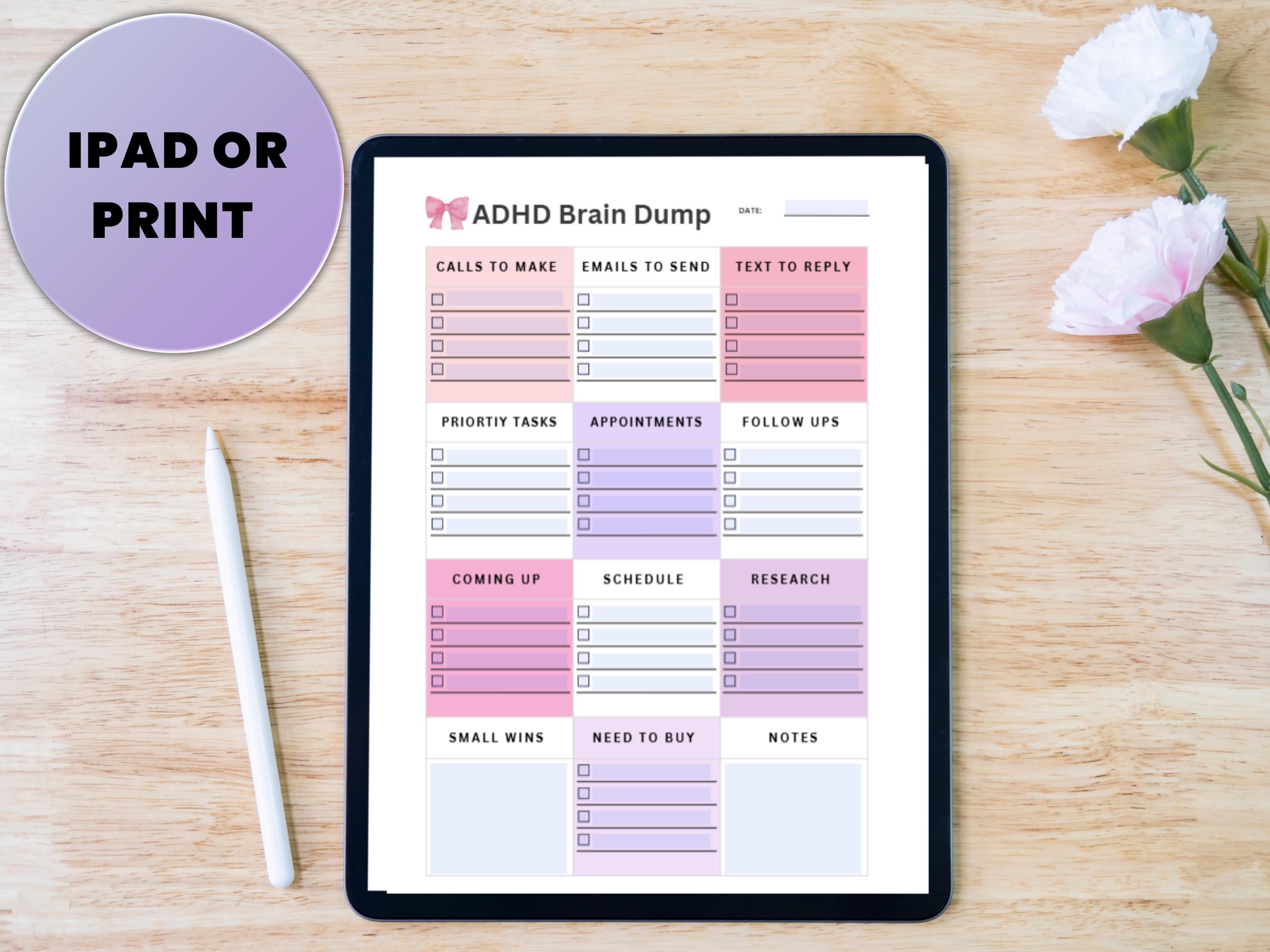 ADHD Printable Coquette Planner| Manageable Life Planner| ADHD ...