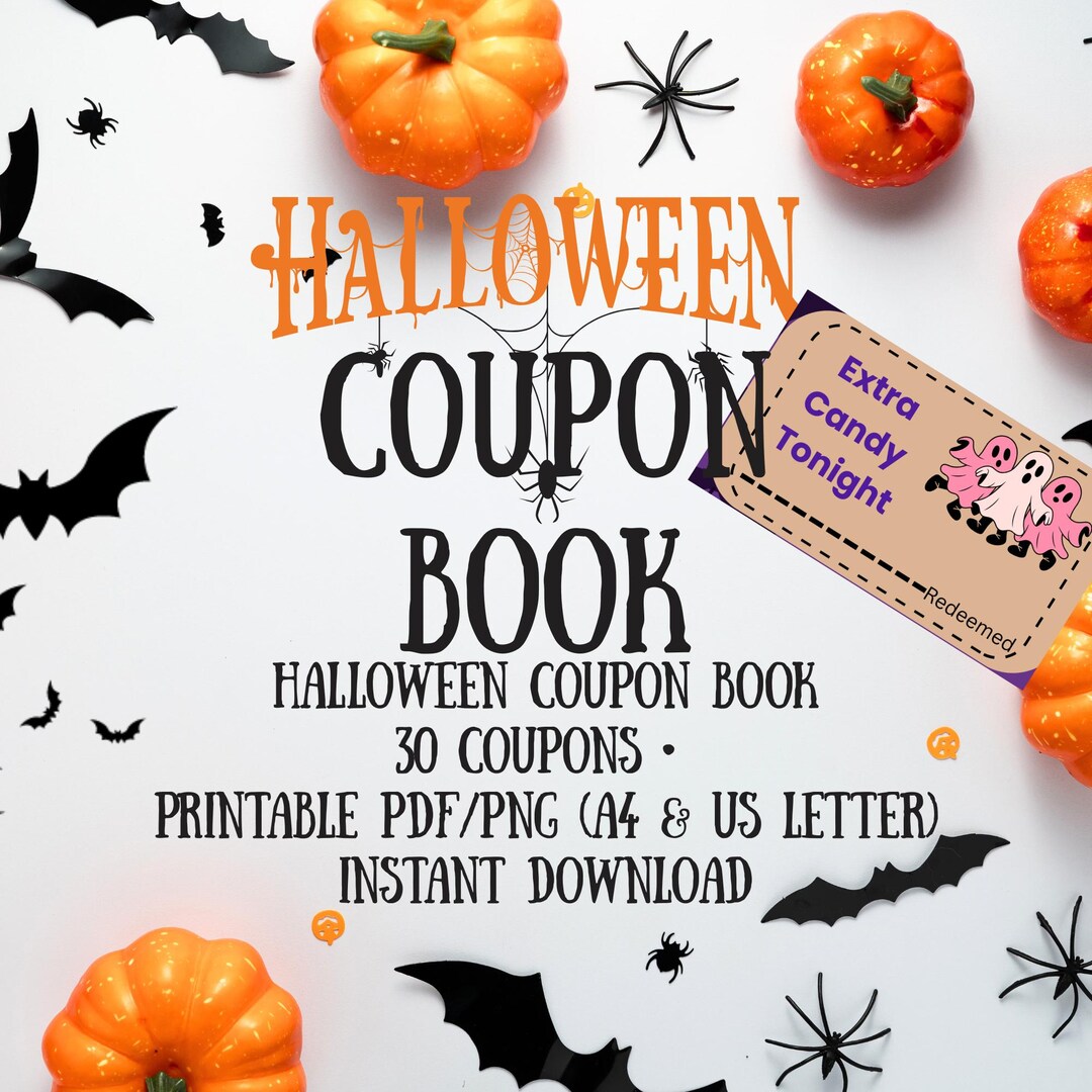 Halloween Reward Coupons: 30 Kids Chore Printables (PDF & PNG) - Etsy