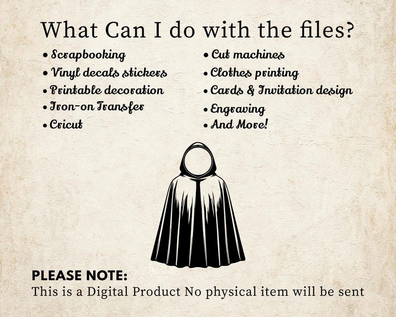 Fantasy Cloak SVG & PNG Bundle: Cricut-ready Silhouette Designs ...