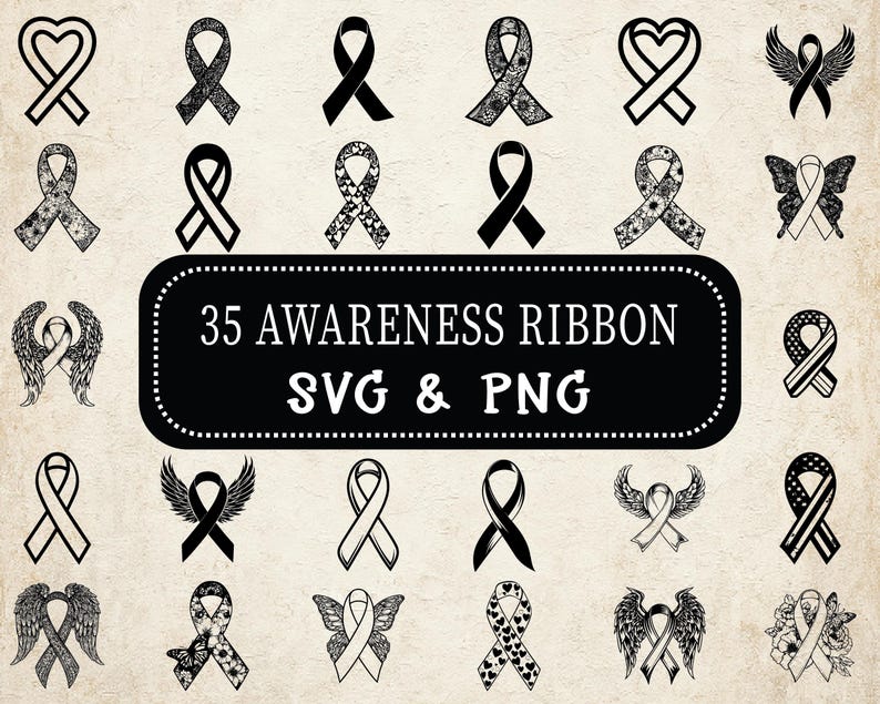 Awareness Ribbon SVG PNG: Clipart, Cut File, Decal (digital Download ...