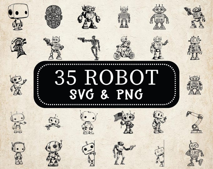 Robot SVG, Robot PNG, Roblox Robot SVG, Robot Factory Svg, the Wild ...