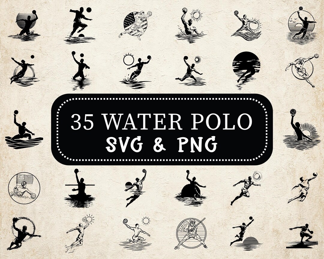 Water Polo SVG PNG Bundle | Sports Silhouette Vector | Cricut Cut Files ...