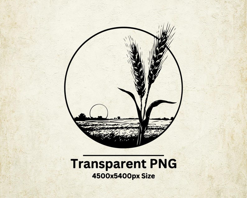 Wheat SVG PNG Bundle, Farmhouse Clipart, Harvest Vector Decal (digital ...