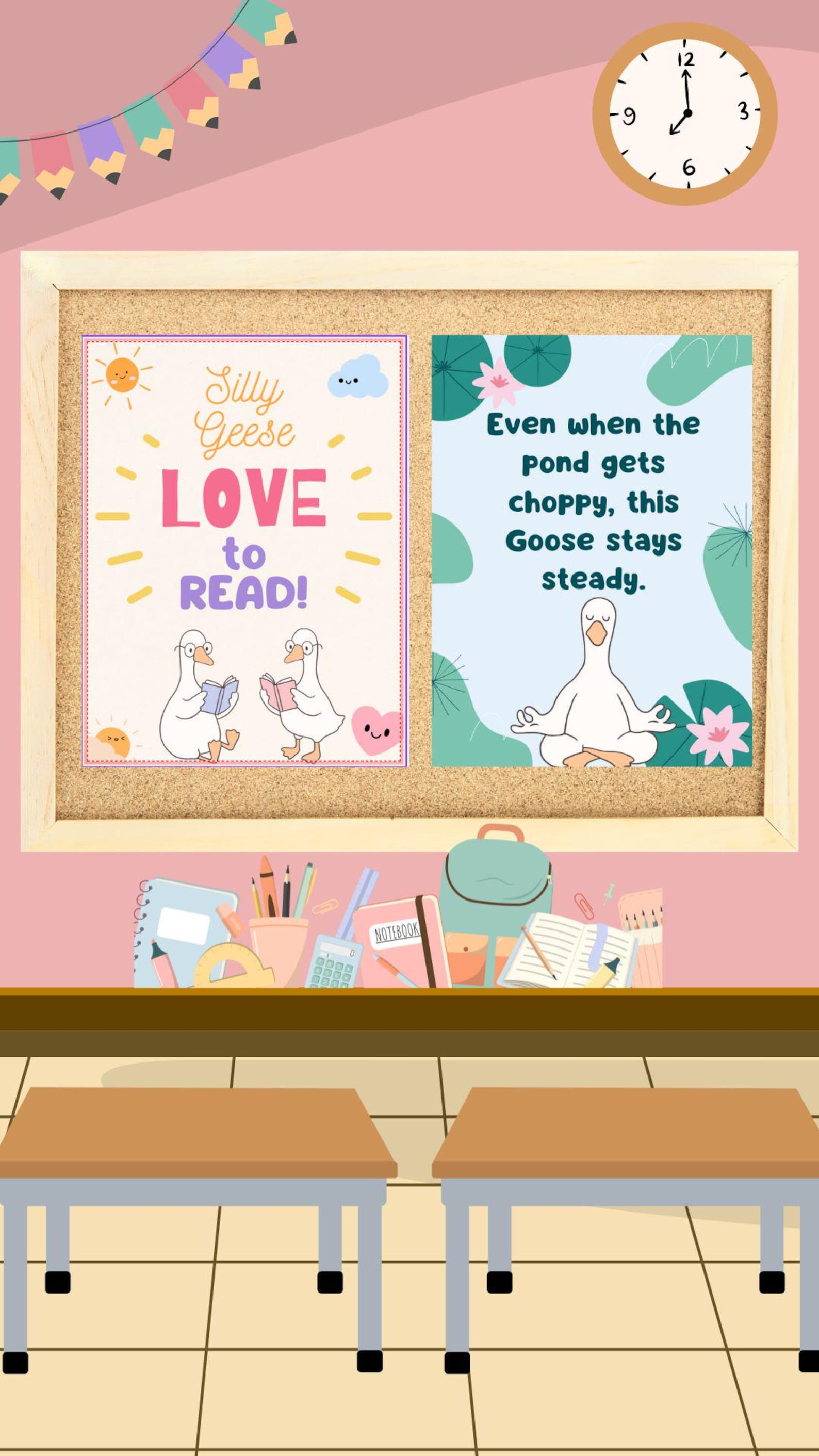 Funny Goose Motivational Signs/posters – Printable Classroom Decor (set ...