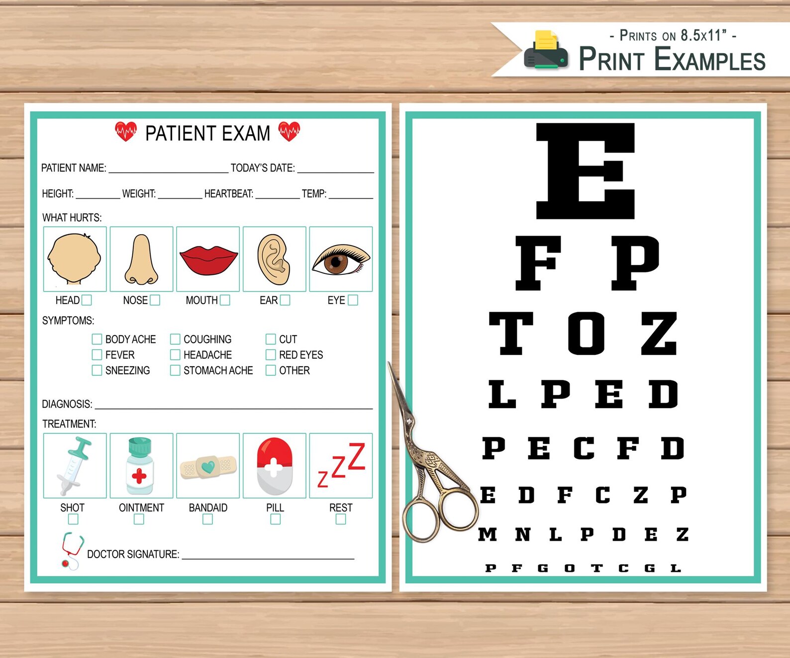 Pretend Play Doctor Clinic: Printable Kids Activity Set (PDF Download ...