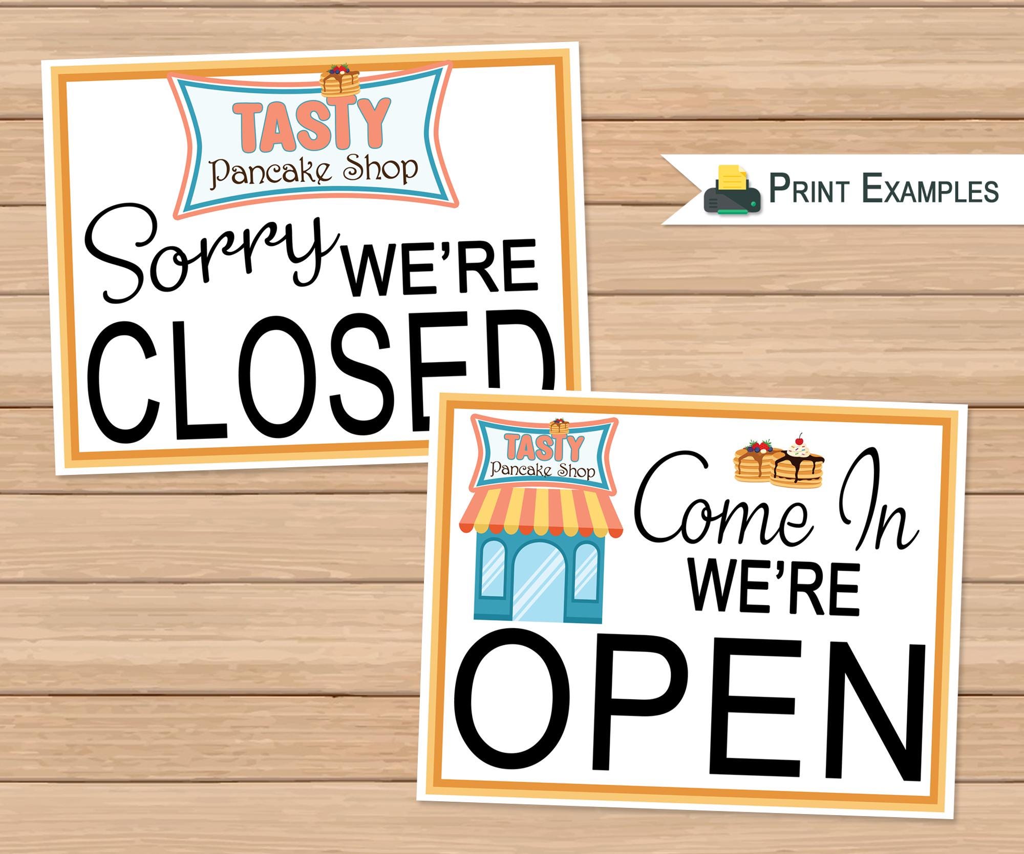 Printable Pretend Play Pancake Shop Set: Kids Dramatic Role Play ...