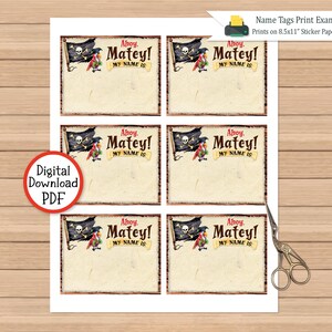 Pirate Name Game: Printable Birthday Party Activity (digital Download ...