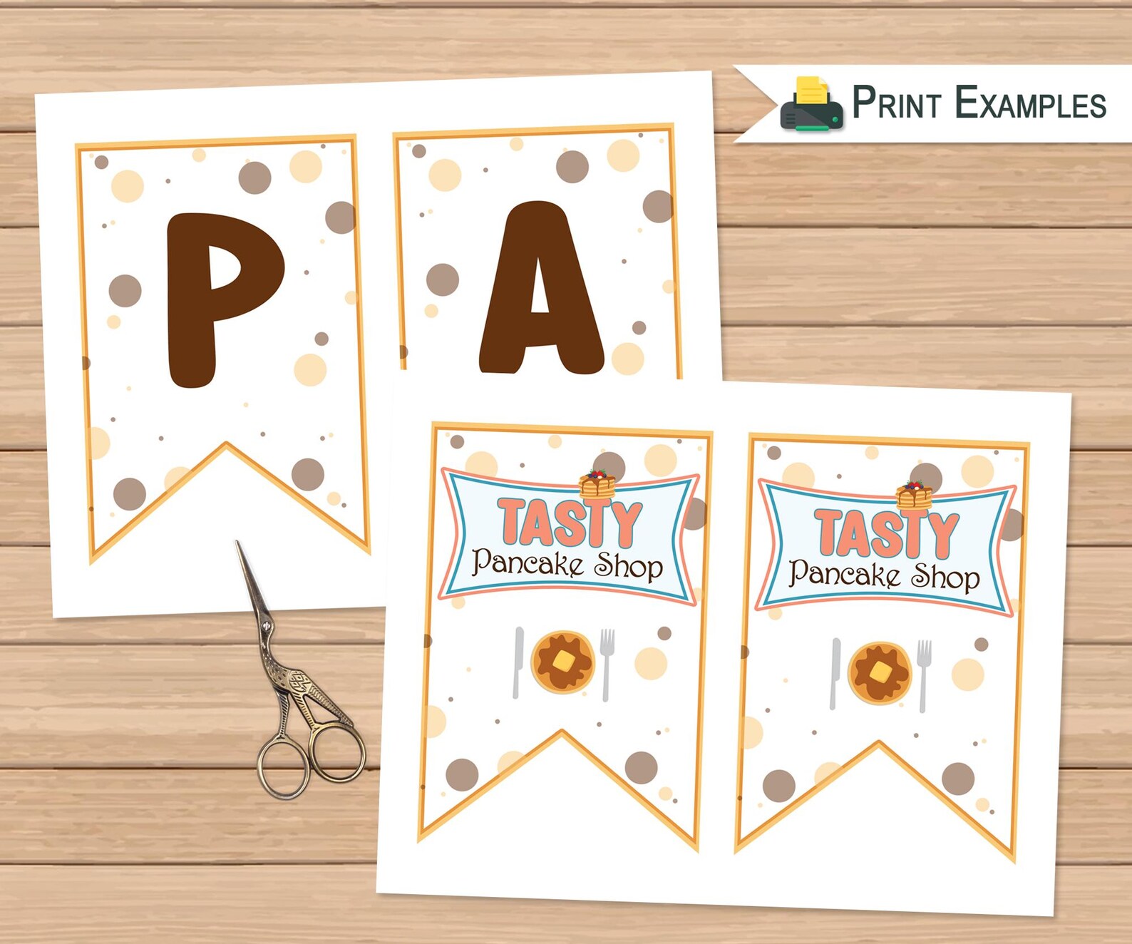 Printable Pretend Play Pancake Shop Set: Kids Dramatic Role Play ...