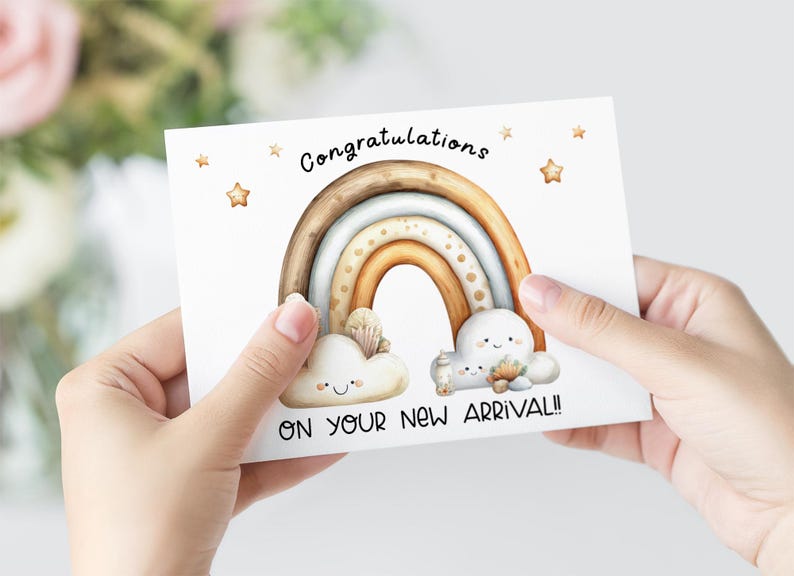 Congratulations New Baby Card - Printable Card 5x7 (digital Download ...