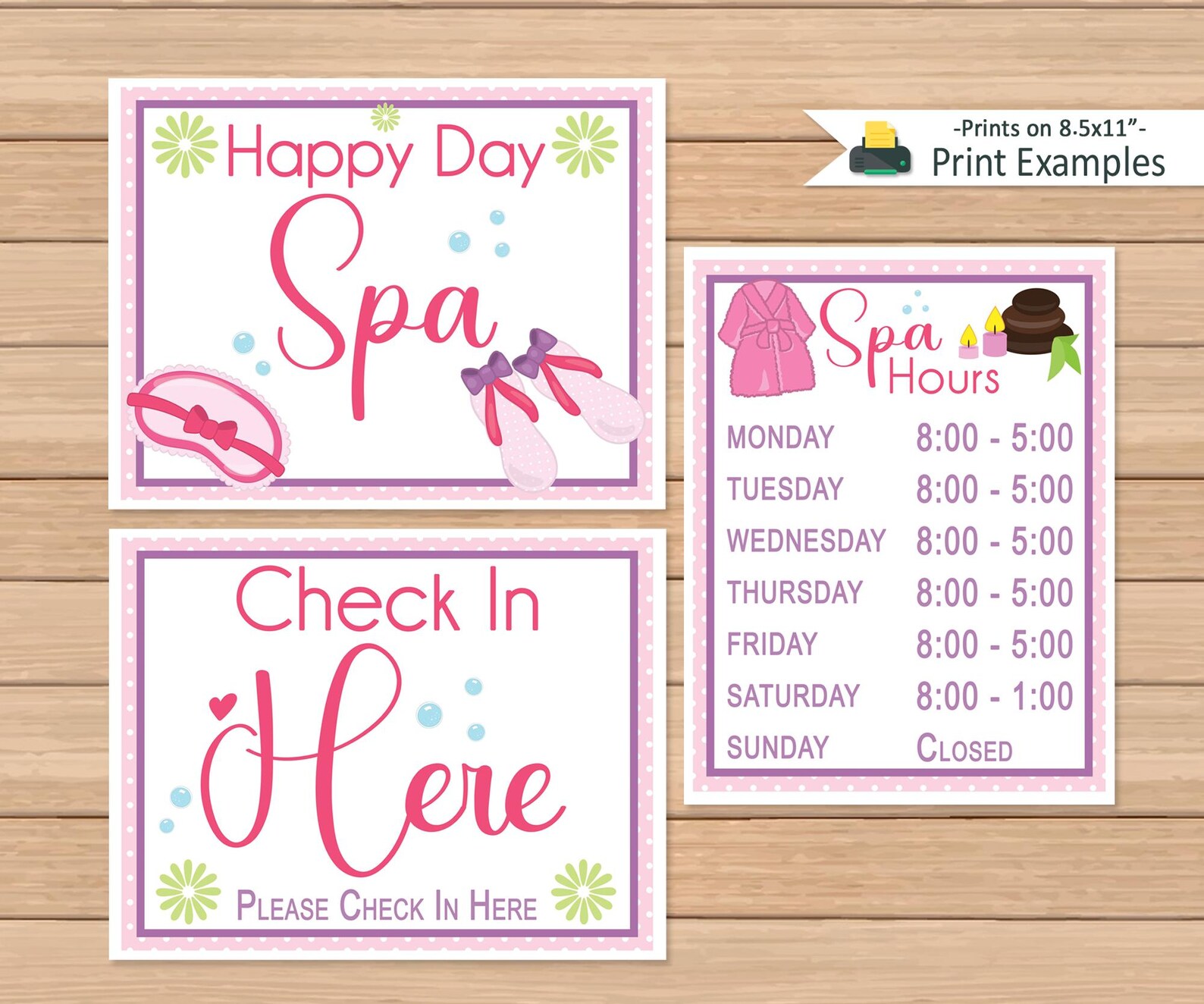 Pretend Play Happy Day Spa Printable for Kids - Etsy