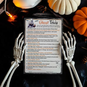 Halloween Ghost Trivia Game: Printable Party Quiz (digital Download PDF ...