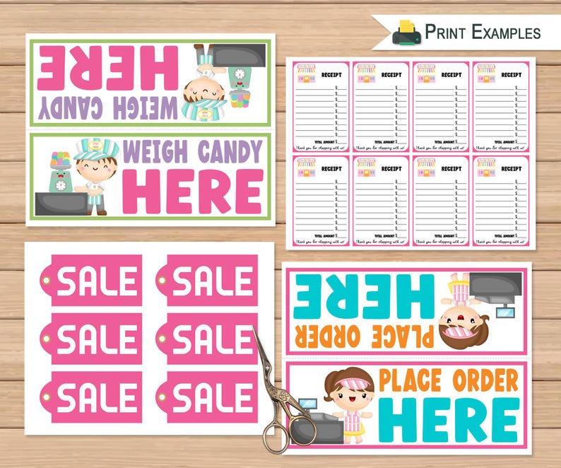 Pretend Play Candy Store: Printable Kids Dramatic Play (PDF Download ...