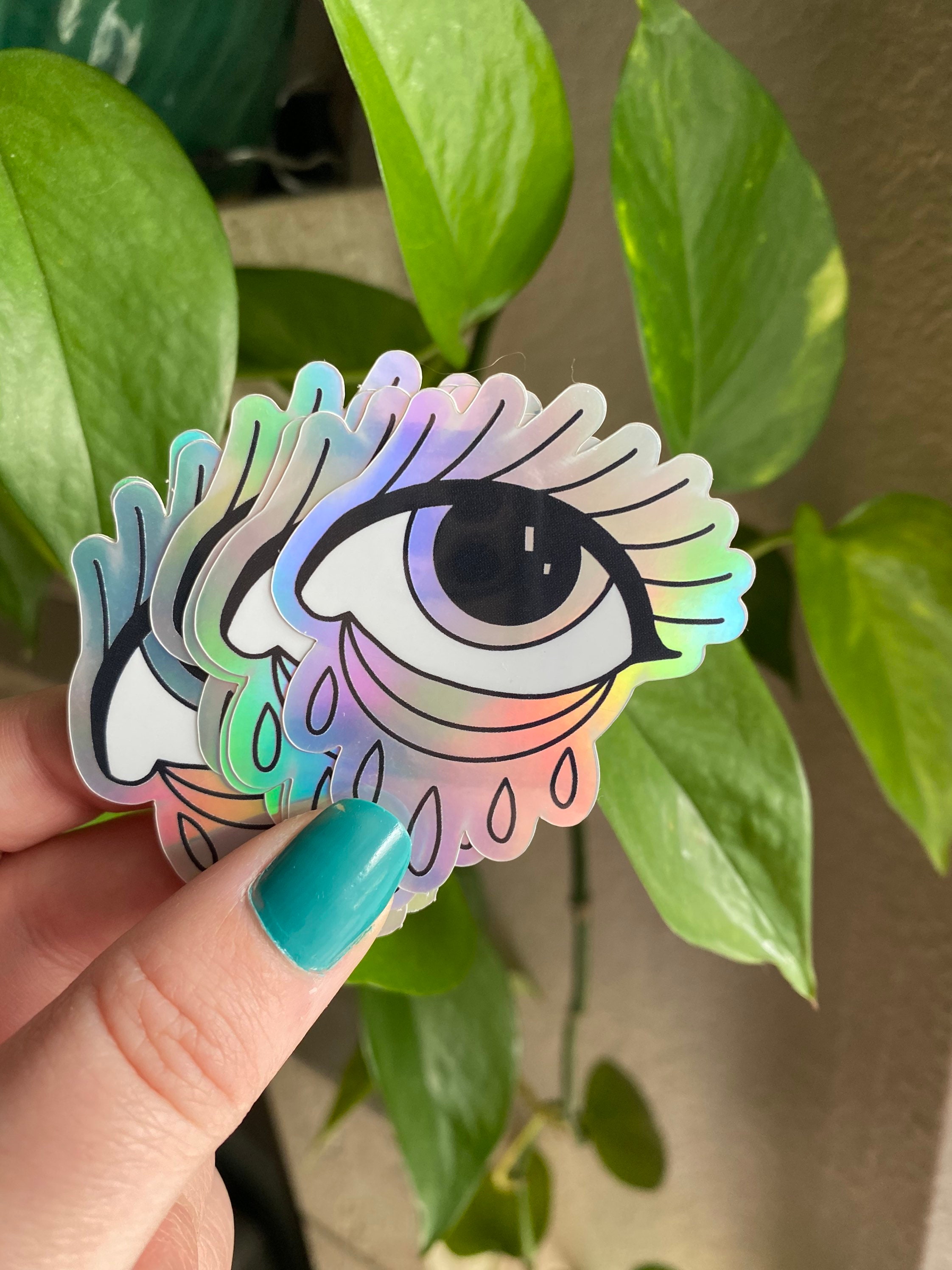 Holographic Eye Holographic Sticker Stickers Stickers | Etsy