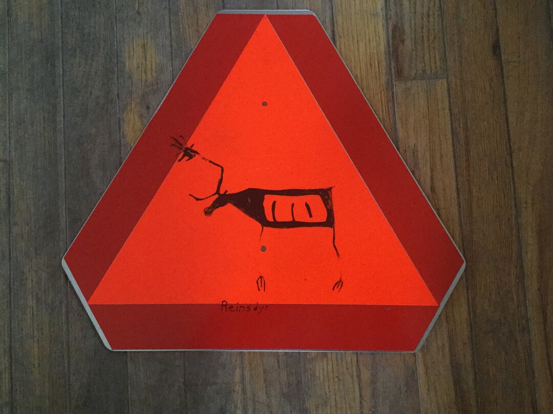 Norwegian Reindeer Crossing Metal Sign - Etsy