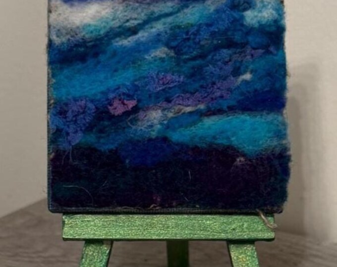 Tiny Felted Art Showing the Night Sky - Etsy