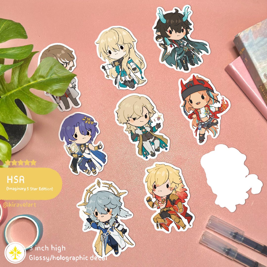Honkai Star Rail Sticker: Imaginary 5 Star HSR, Waterproof Anime Decal ...