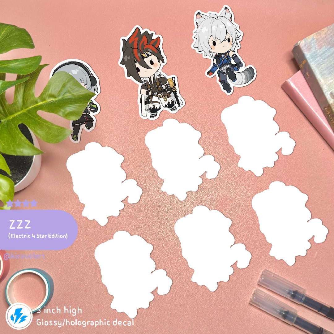 4 Star Electric Cute ZZZ Sticker | Decal Zenless Zone Zero Kawaii Cute ...