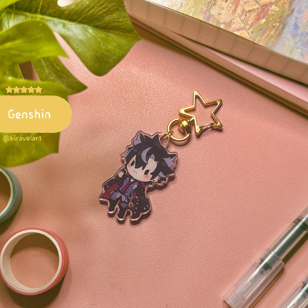 Cute Genshin Keychain | Wriothesley Keychain Genshin Impact Keychain ...