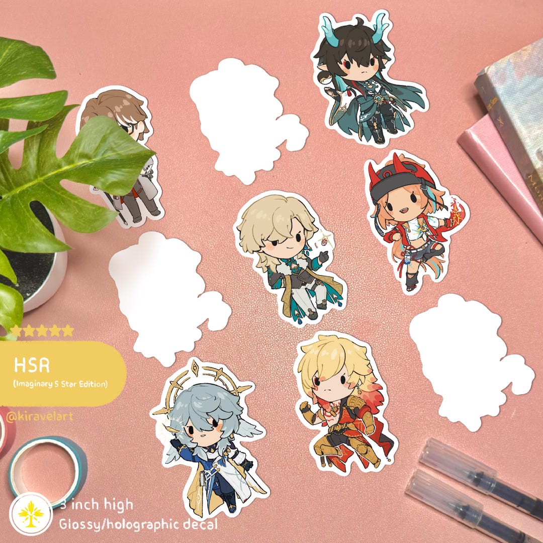 5 Star Imaginary Cute HSR Sticker | Decal Honkai Star Rail Kawaii Cute ...
