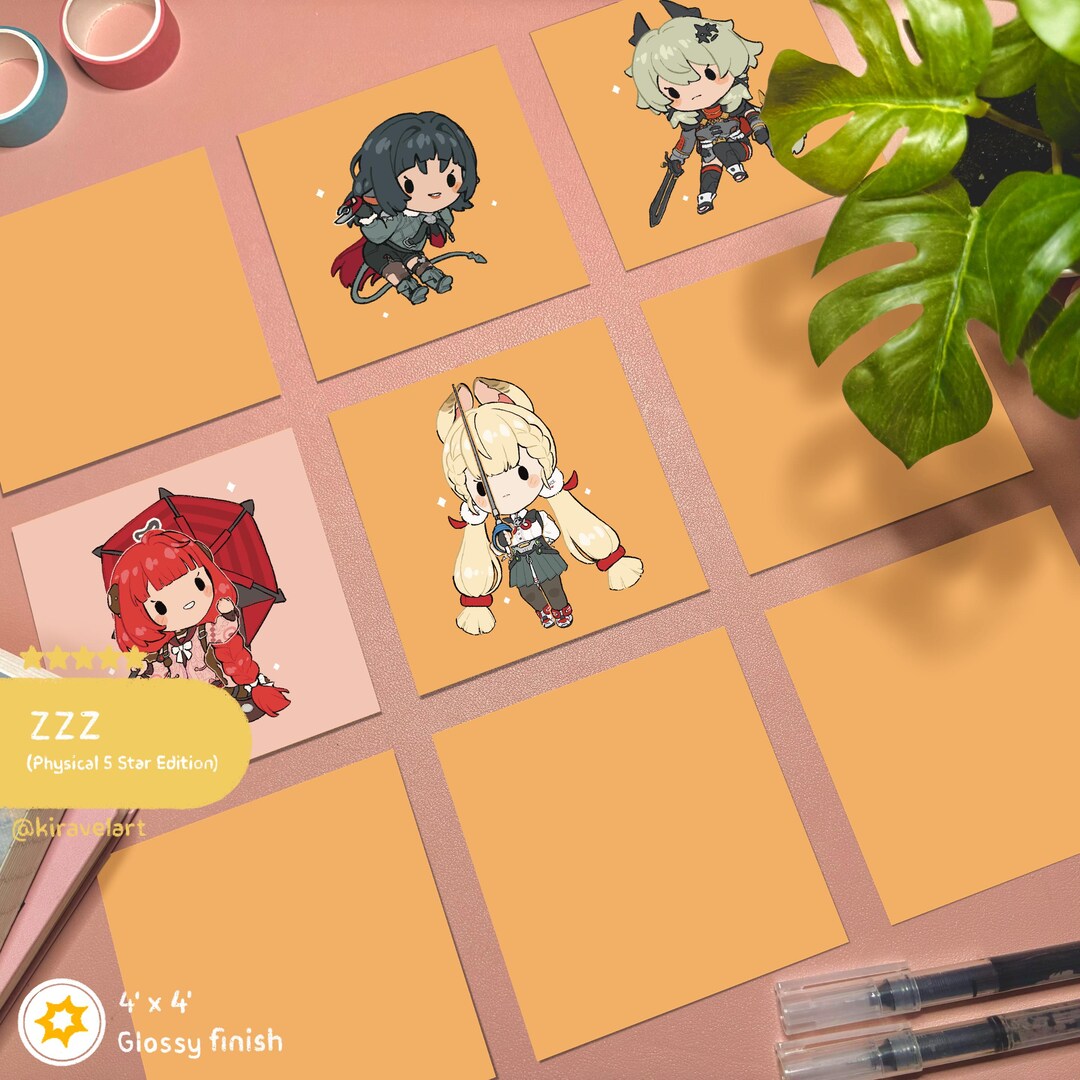 ZZZ Mini Art Print: Zenless Zone Zero Chibi Character Sticker - Etsy