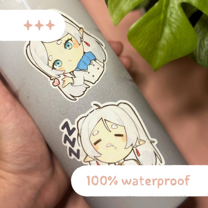 Frieren Cute Anime Sticker Sheet | Anime Kawaii Cute Waterproof Sticker ...