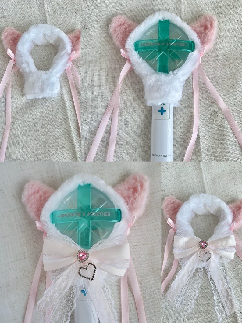 TXT Moabong Ver.1/2 Light Stick Cover | Ribbon Bow Decor | Kpop Concert ...