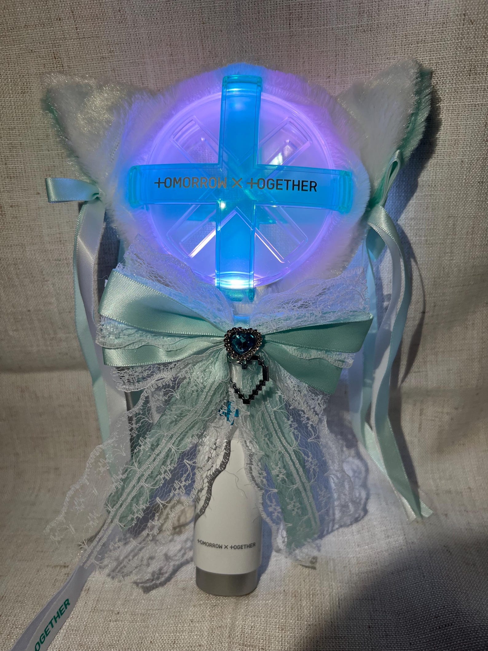 TXT Moabong Ver.1/2 Light Stick Cover | Ribbon Bow Decor | Kpop Concert ...